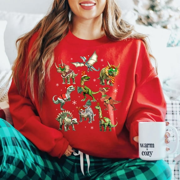 Dinosaur Christmas Shirt, T-rex Christmas Shirt Cute Dino Shirt, Dino ...