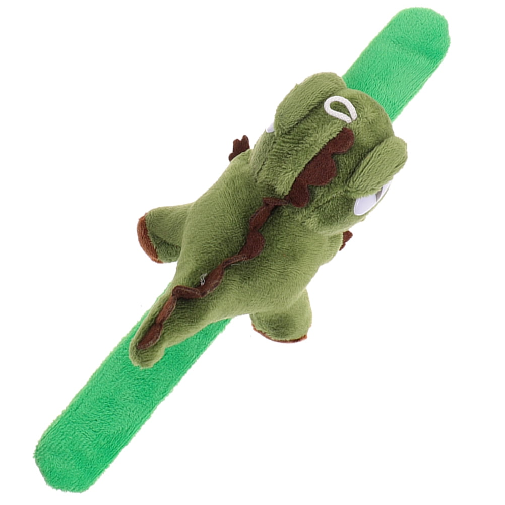 1Pack Plush Slap Wristband Dinosaur Shape Green For Kids And Adults ...
