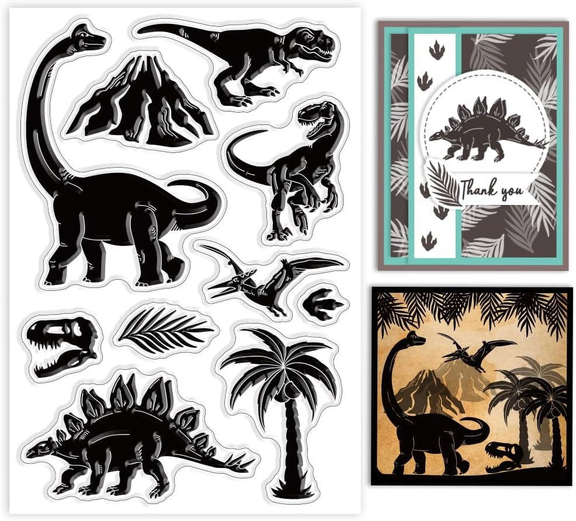 Dinosaur Clear Stamps for DIY Scrapbooking Tyrannosaurus Rex Silicone ...