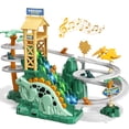 Dinosaur Climbing Slide Stair Toy, Racing Track Game Set with Light and ...