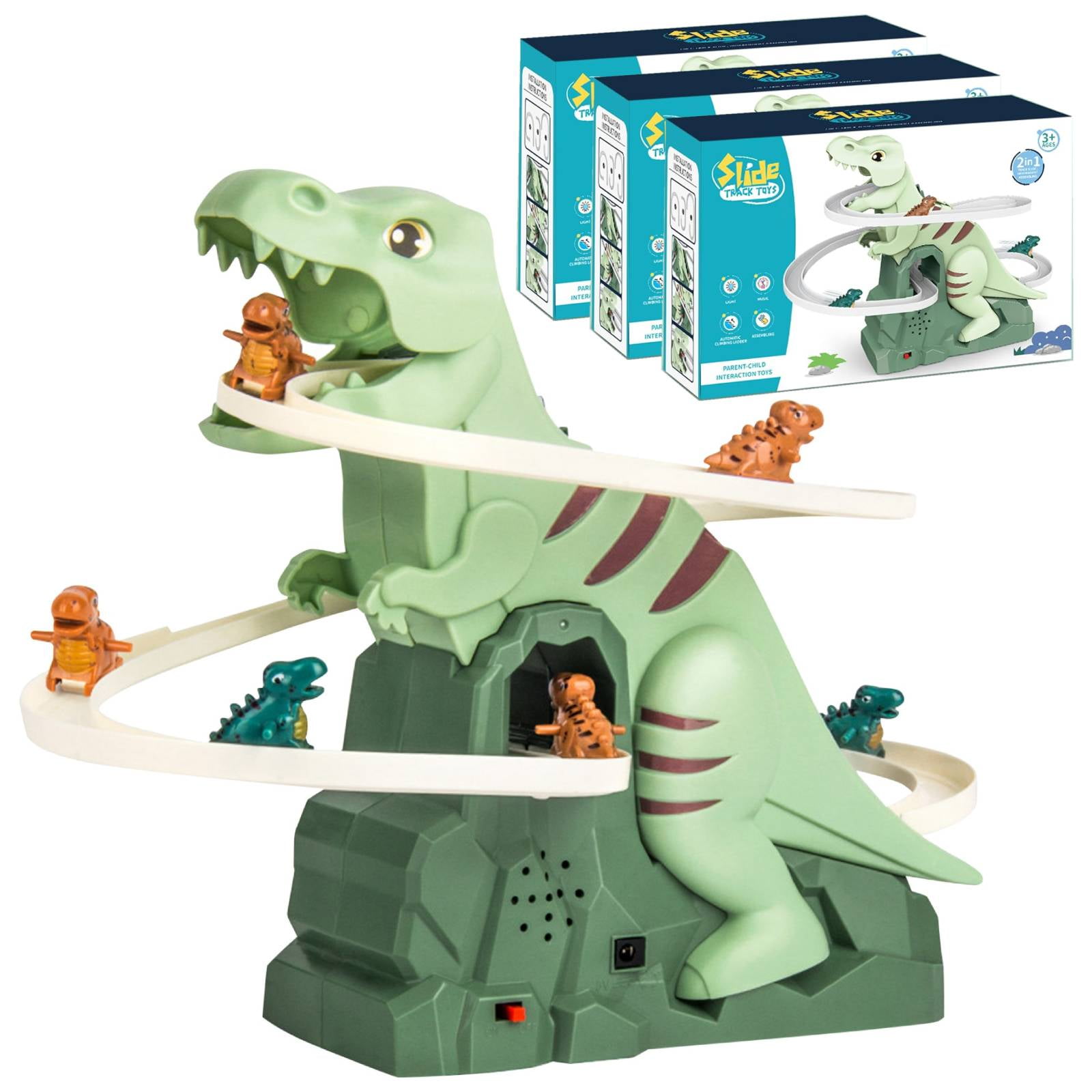 Dinosaur Climbing Stairs Toys Set for Boys Girls 3-5 Years, With Slide ...