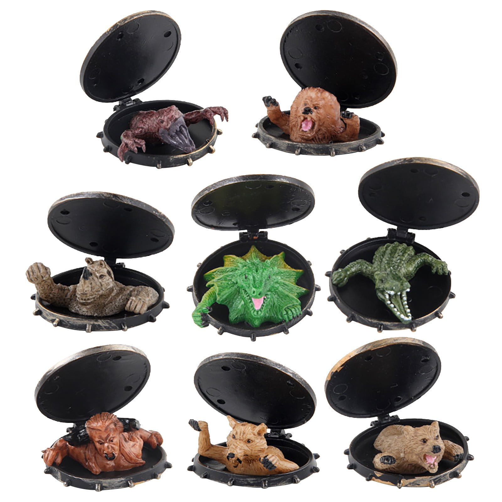 Dinosaur Climbing Toy - 8PCS Realistic Models, Open/Close Lid, for Kids ...