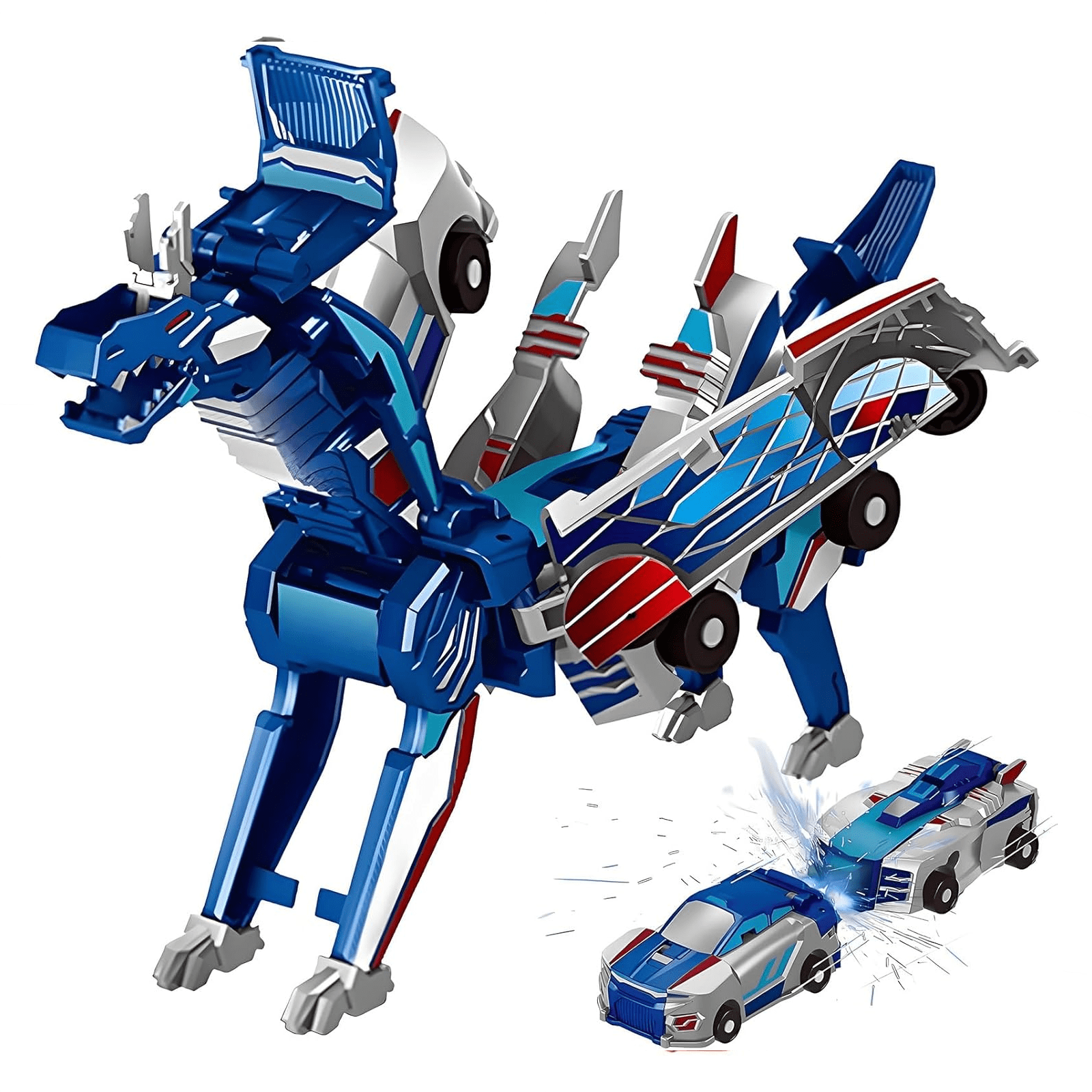 Dinosaur Collision Transforming Car Toy，Transformation Car Toy with ...