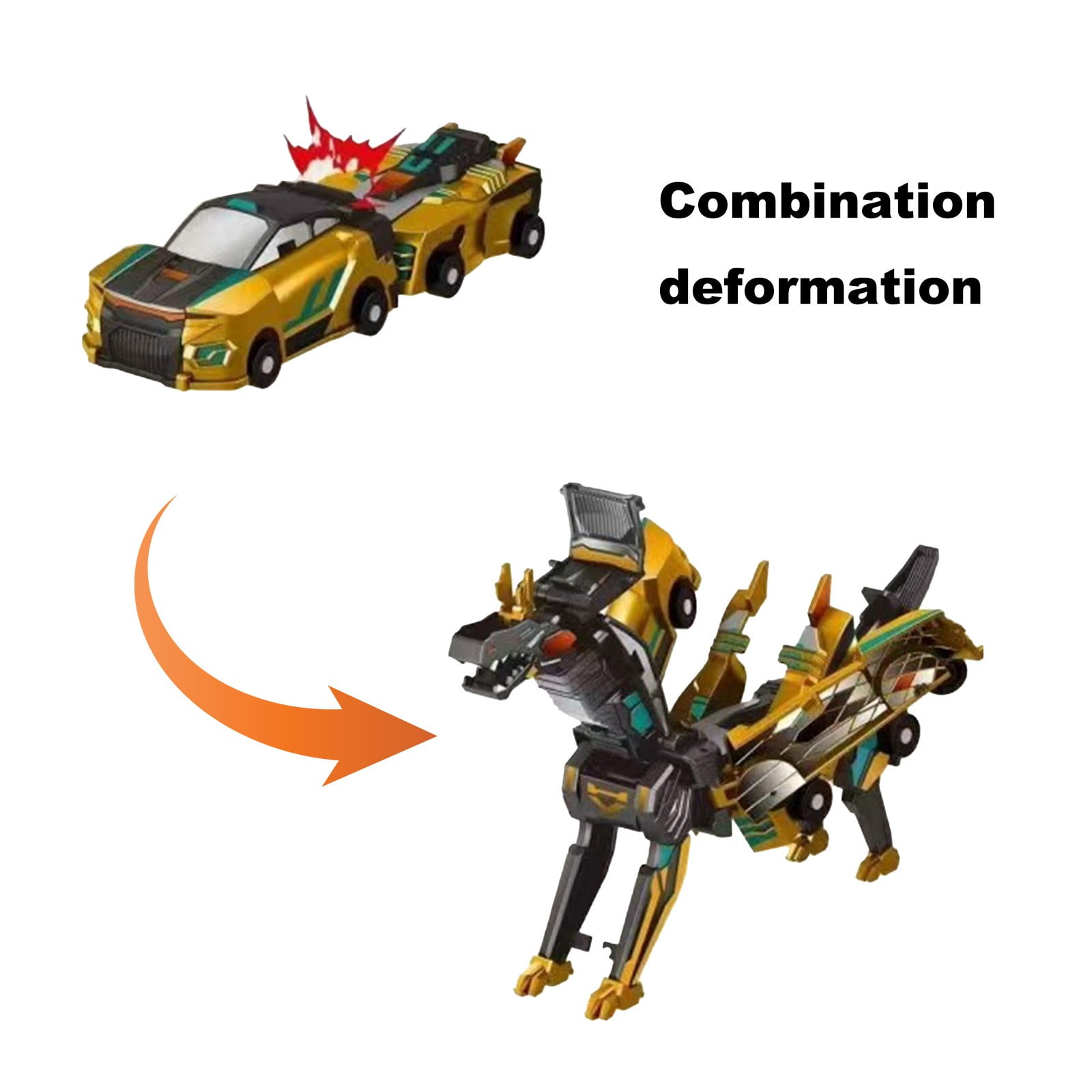 Dinosaur Collision Transforming Car Toy，Transformation Car Toy with ...