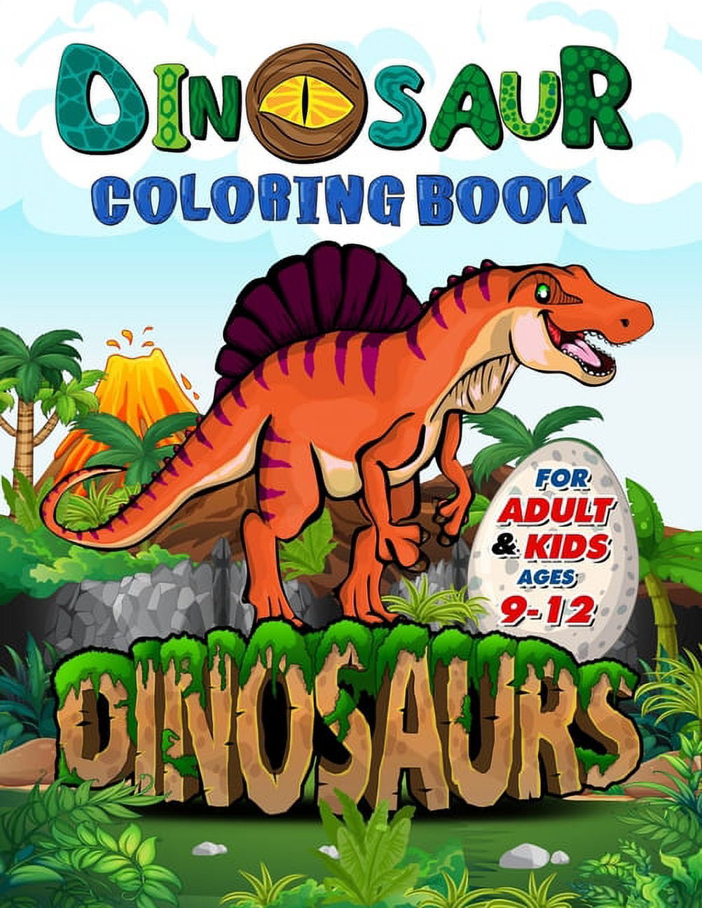 Dinosaur Coloring Book for Adults and Kids ages 9-12: Improve Creative ...