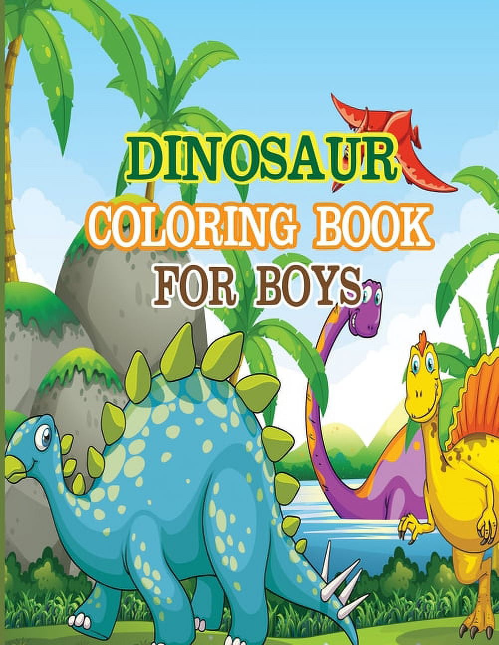 Dinosaur Coloring Book for Boys: A dinosaur coloring activity book for ...