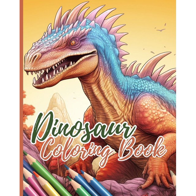 Dinosaur Coloring Book For Kids: Dinosaurs Stomp Roar, Realistic ...