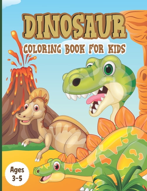 Dinosaur Coloring Book For kids 3-5 : Prehistoric Reptile Coloring ...