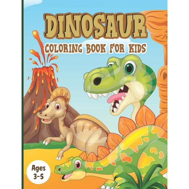Dinosaur Coloring Book For kids 3-5 : Prehistoric Reptile Coloring ...