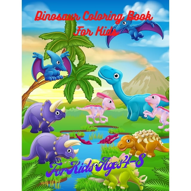Dinosaur Coloring Book for Kids : Jurassic Animals, Awesome Dinosaur ...