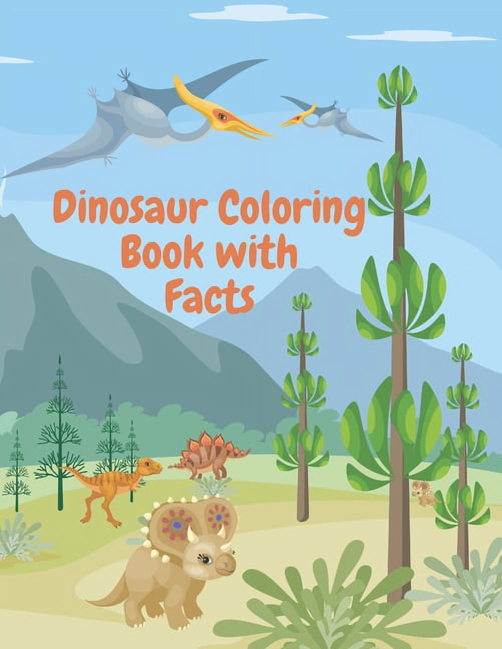 Dinosaur Coloring Book with Facts : Adorable Educational Dinosaur ...