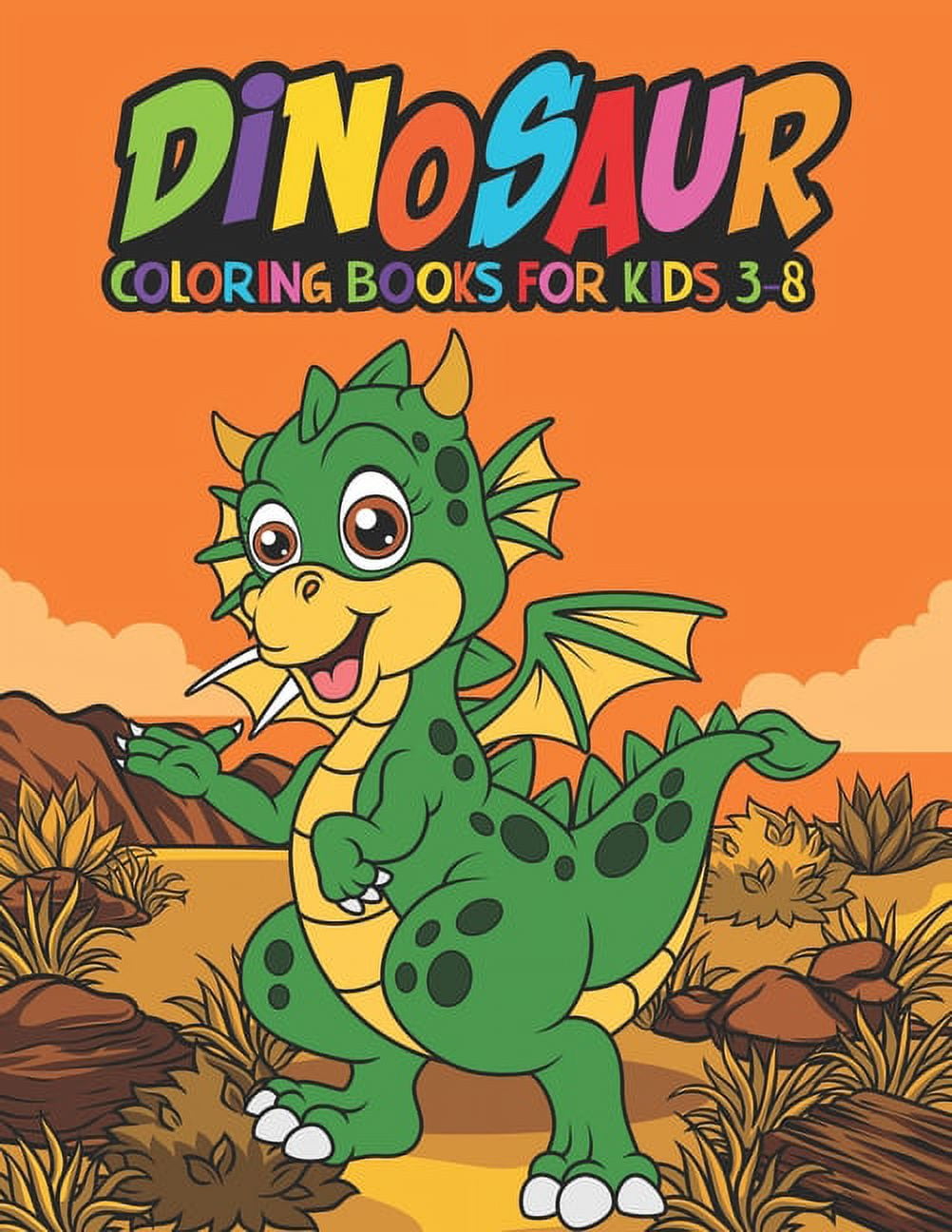 Dinosaur Coloring Books for Kids 3-8 : Fantastic Dinosaur Coloring Kids ...