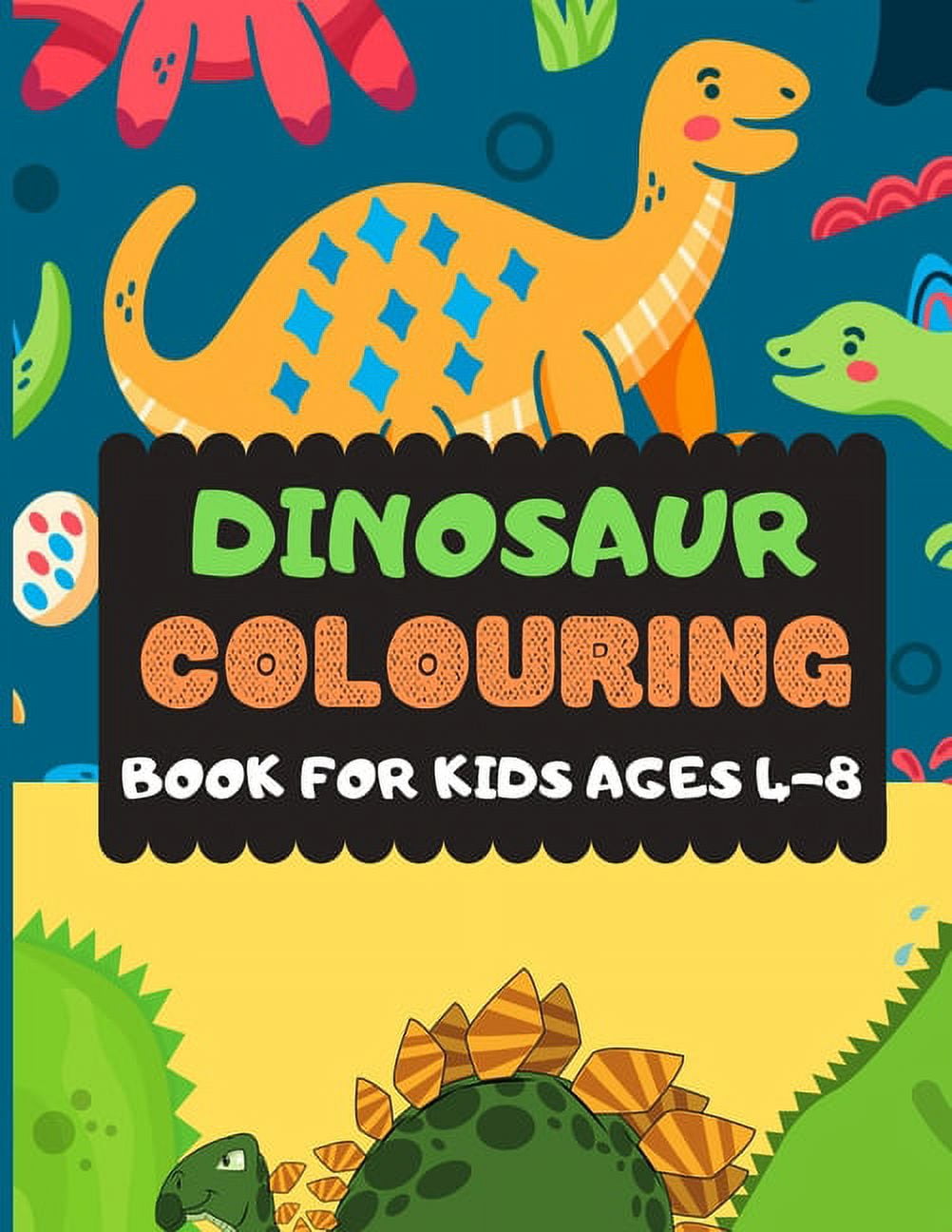 Dinosaur Colouring Book For Kids Ages 4-8 : A dinosaur colouring ...