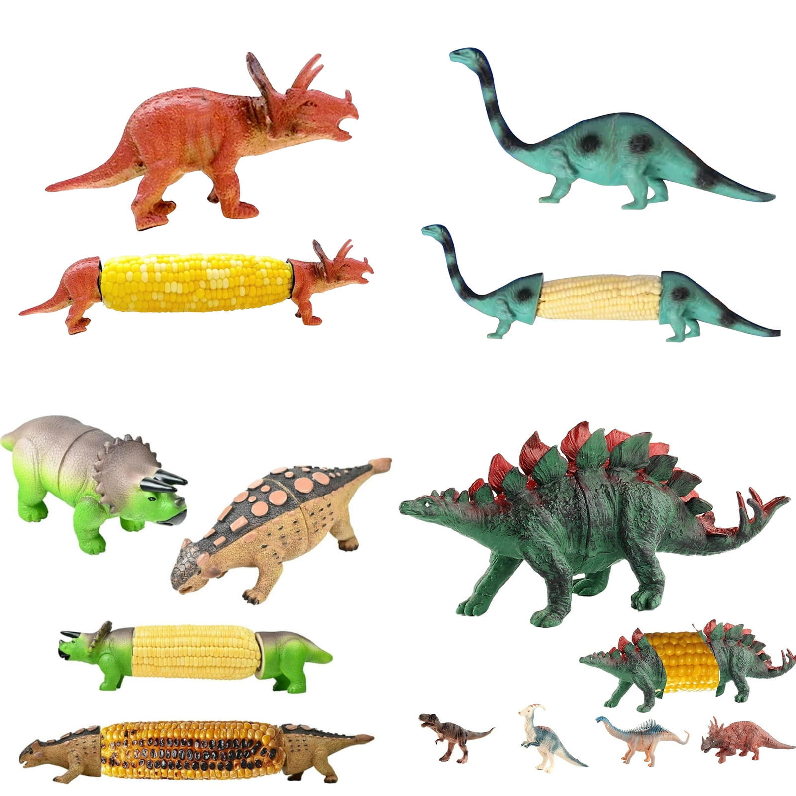 Dinosaur Corn Cob Holders, Dino Corn Cob Holders, Dino Corns on The Cobs Holder Barbecue Skewers ...