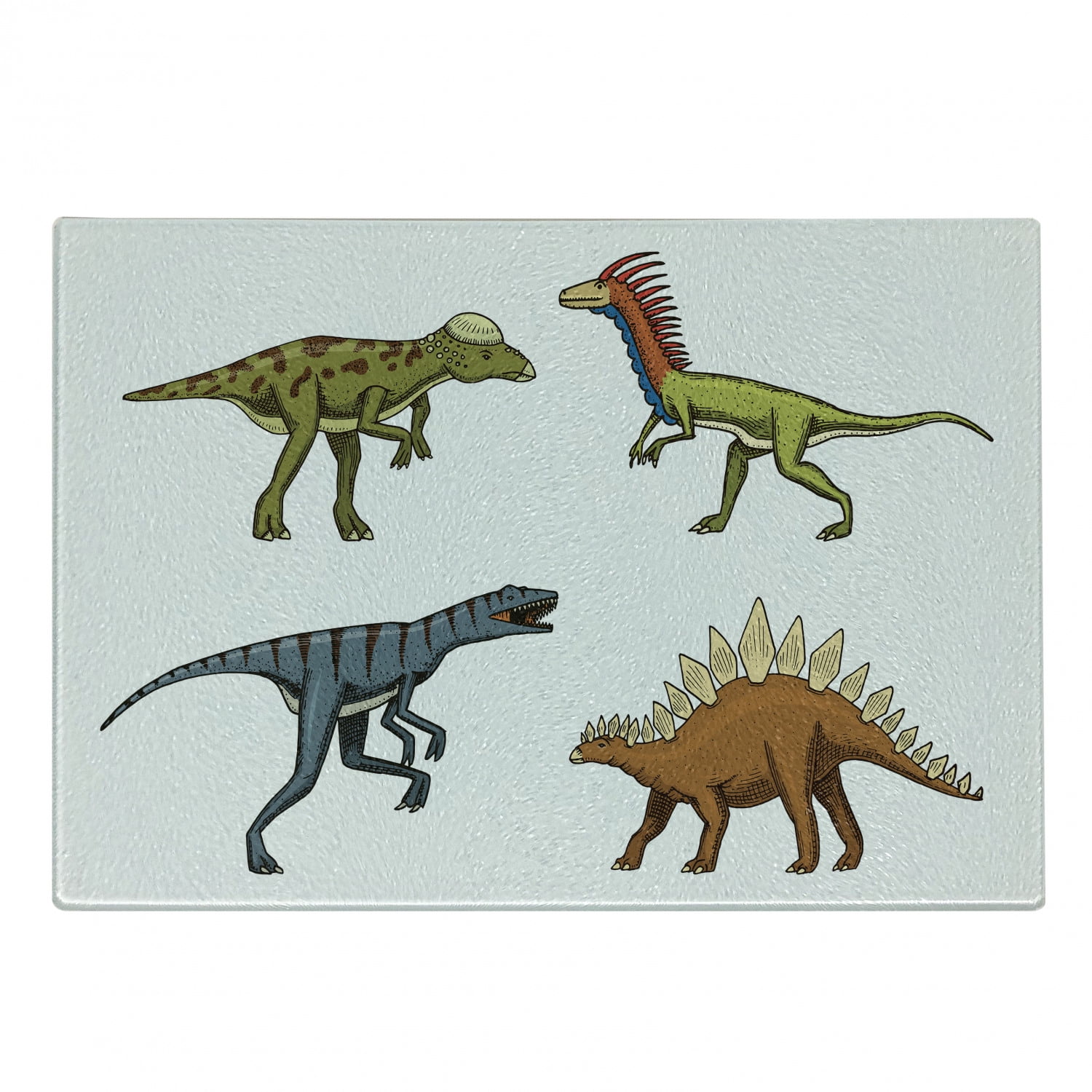 Dinosaur Cutting Board, Wild Fossils Prehistoric Scary Animals Reptiles ...