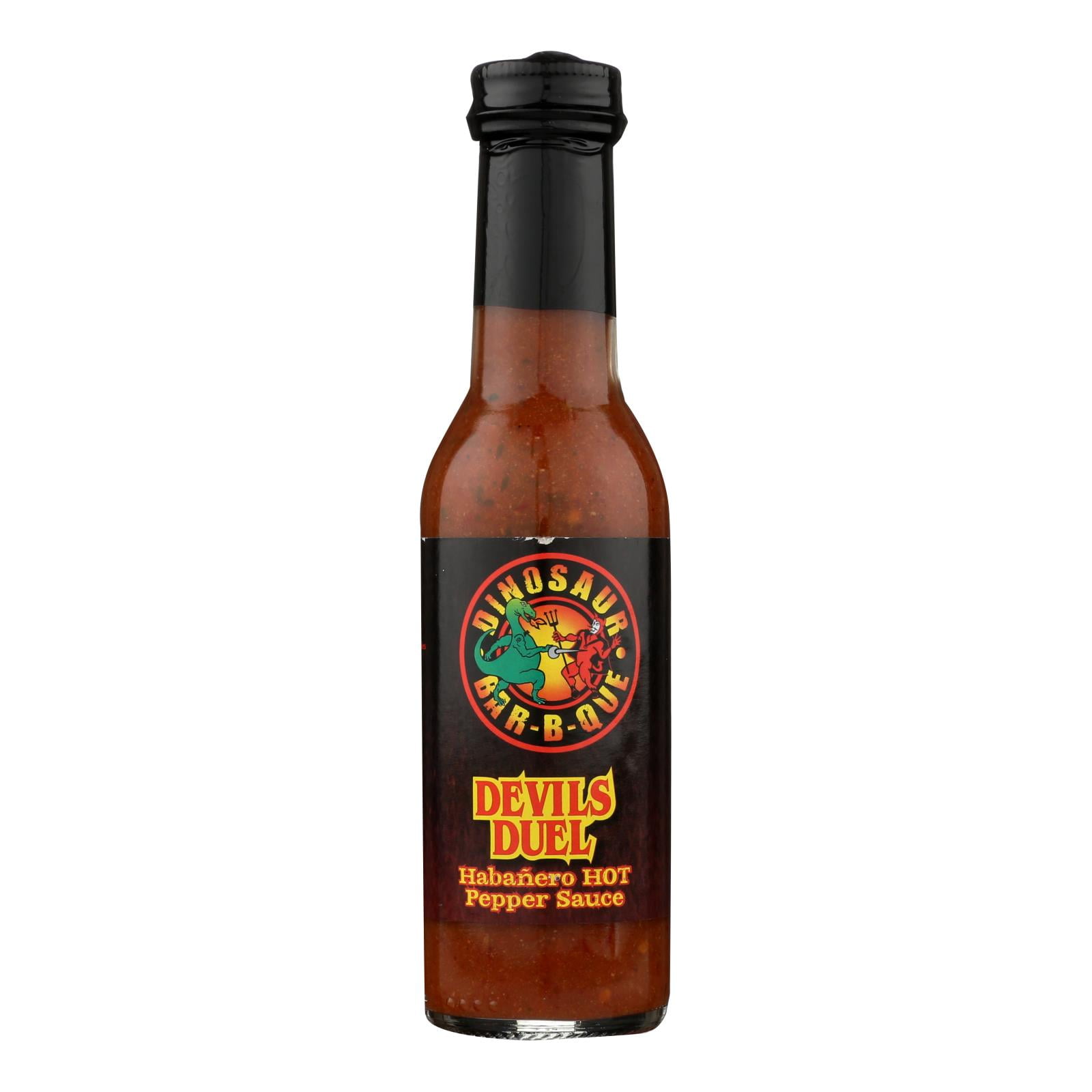Dinosaur Devils Duel Hot & Spicy Habanero Pepper Sauce, 5 Oz. - Walmart.com