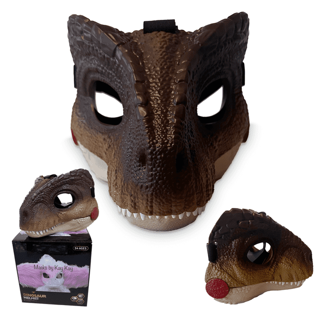 Dinosaur Dino Mask Hard Plastic Moving Jaw Roar Sound Dinosaur Helmet ...