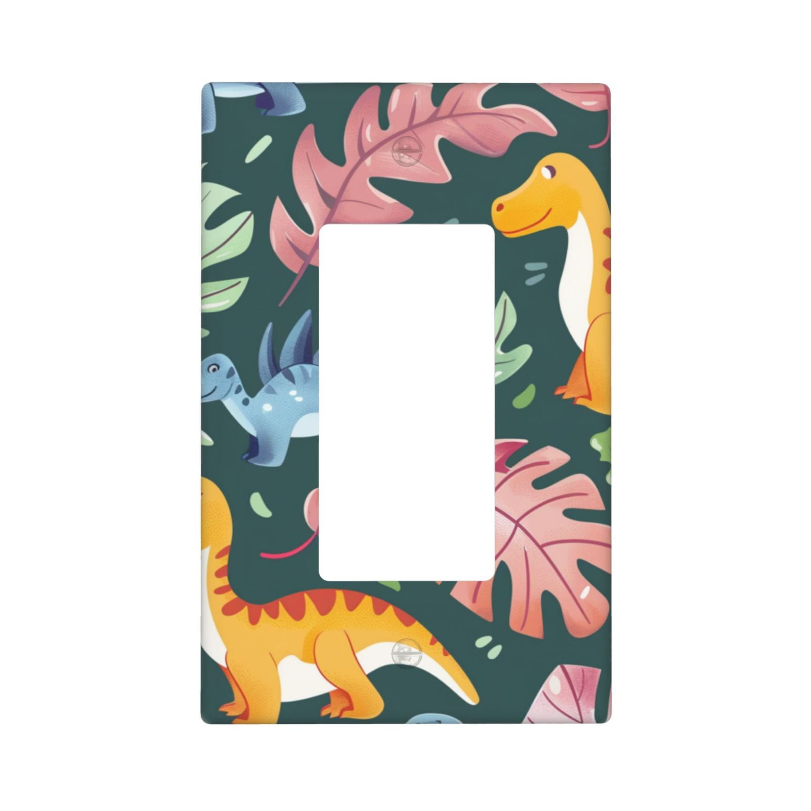 Dinosaur Doodle Switch Cover Decorative Wall Plate / 1-Gang / Mid-size ...