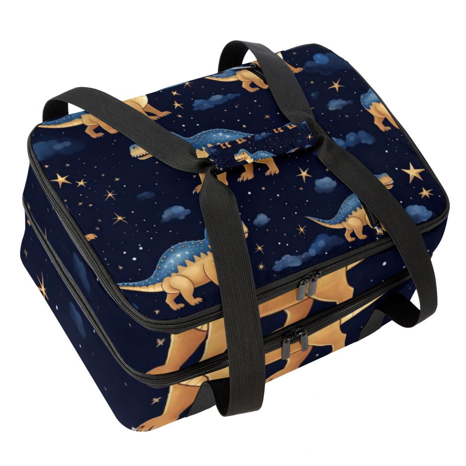 Dinosaur Double Layered Insulated Refrigerated Lunch Bag with Two ...