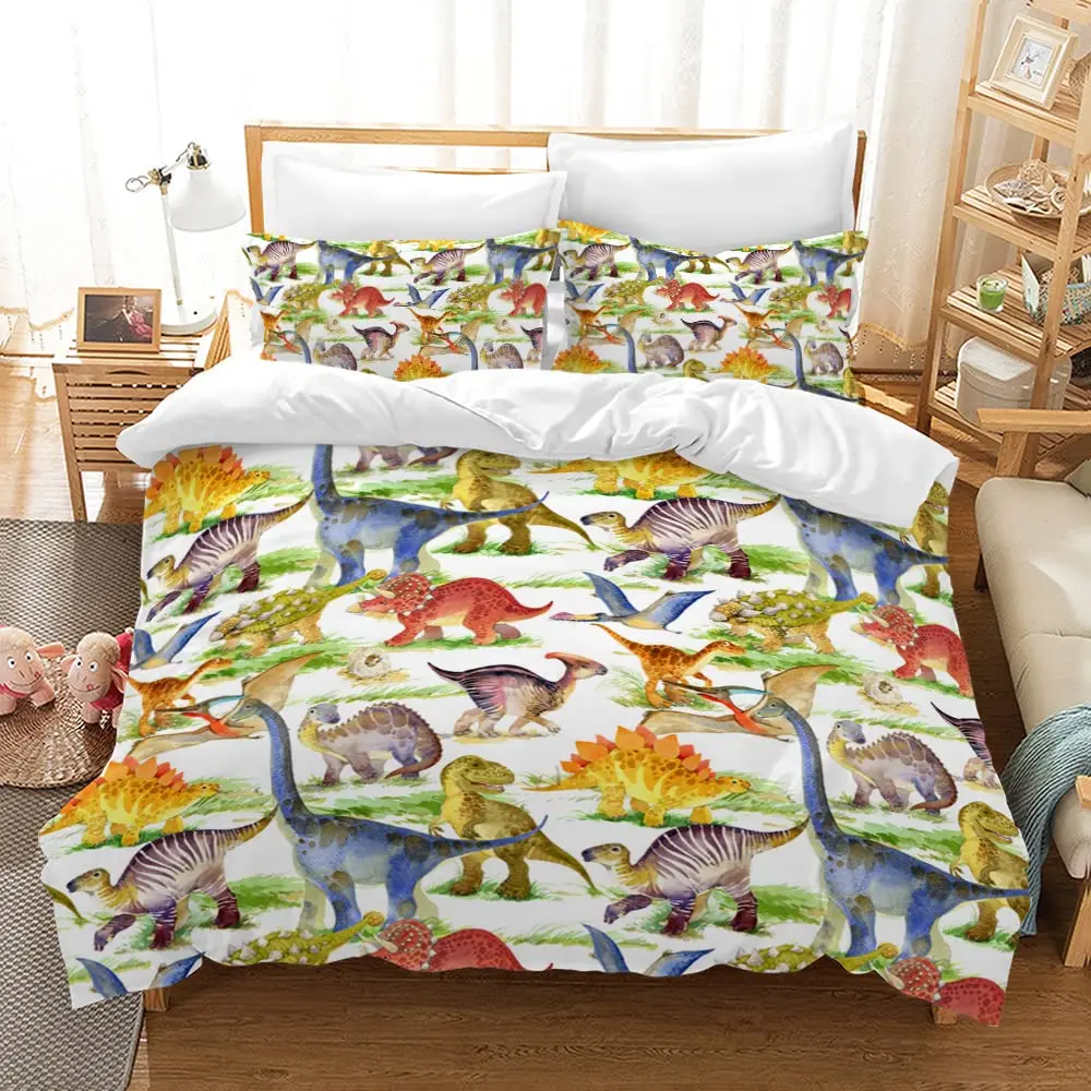 Dinosaur Duvet Cover Black Evolution Extinction Predator Animals ...