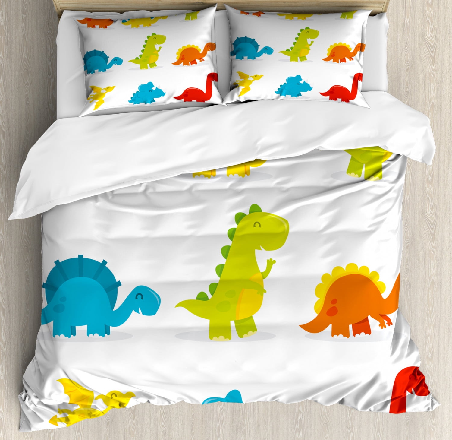 Dinosaur Duvet Cover Set Queen Size, Arrangement Cute and Funny ...