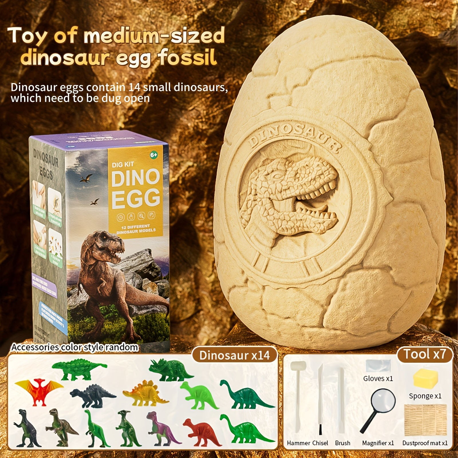 Dinosaur Egg Digging Kit Educational Science Activity Toy for Kids ...