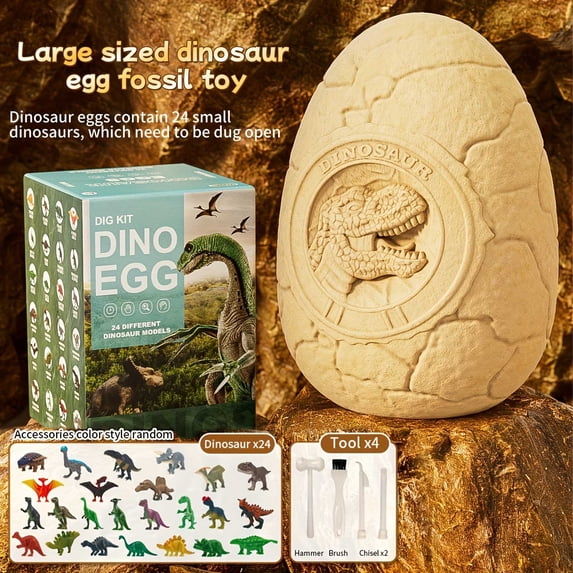 Dinosaur Egg Digging Kit Educational Science Archaeology Excavation Toy ...
