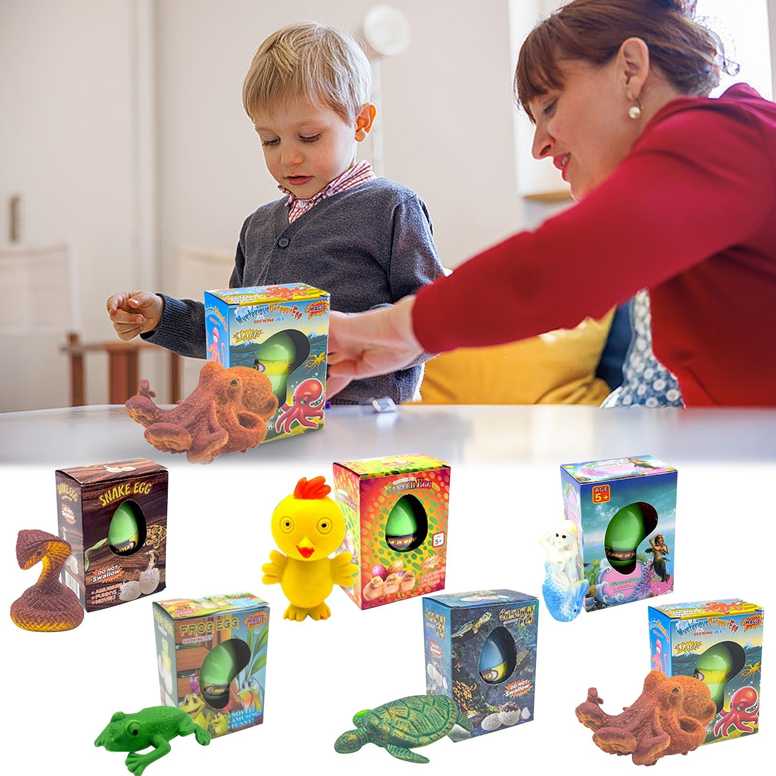 Dinosaur Egg Hatching Kit, Water Expandable Science Toy, 6-Pack Eggs ...