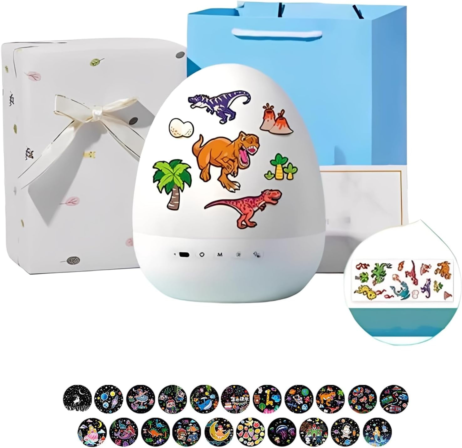 Dinosaur Egg Night Light Projector, 360° Rotating Galaxy Star Lamp, 21 ...