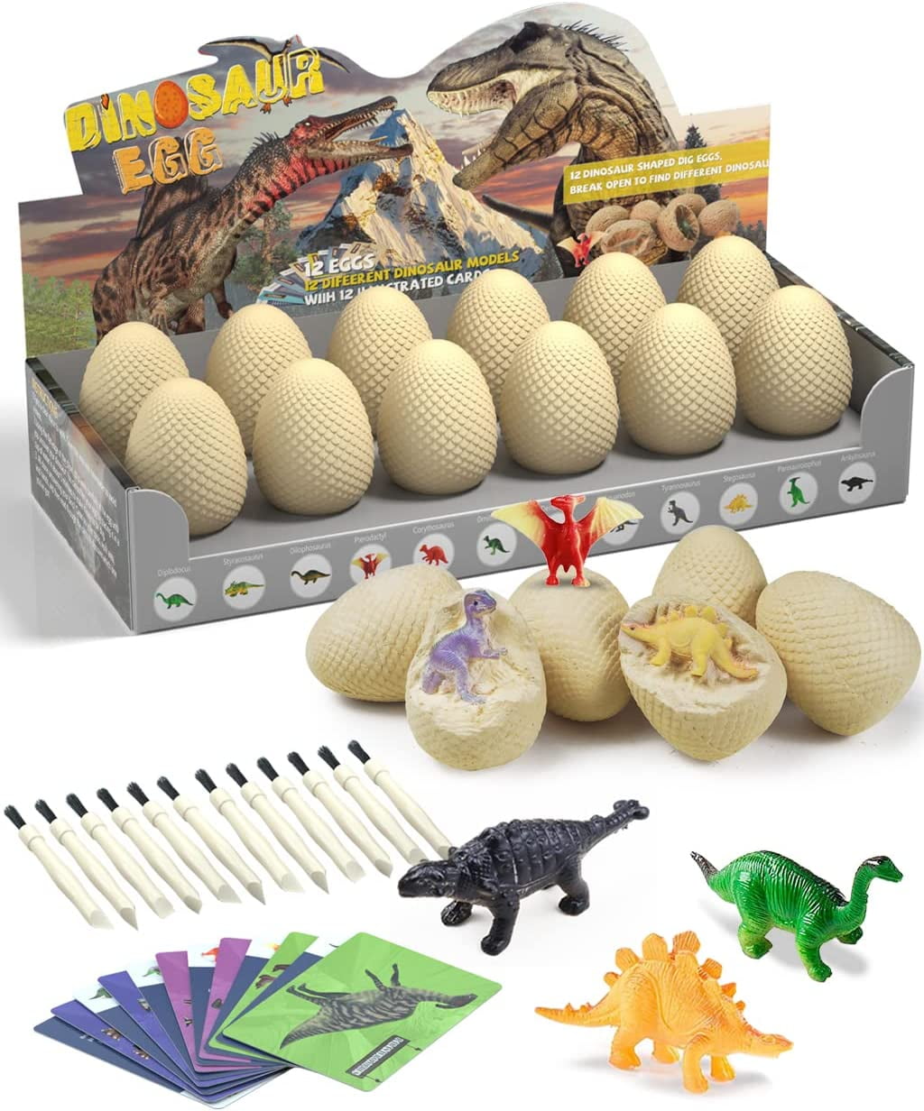 Dinosaur Eggs - Dino Egg Dig Kit Dinosaur Toys for Kids,Easter Eggs ...
