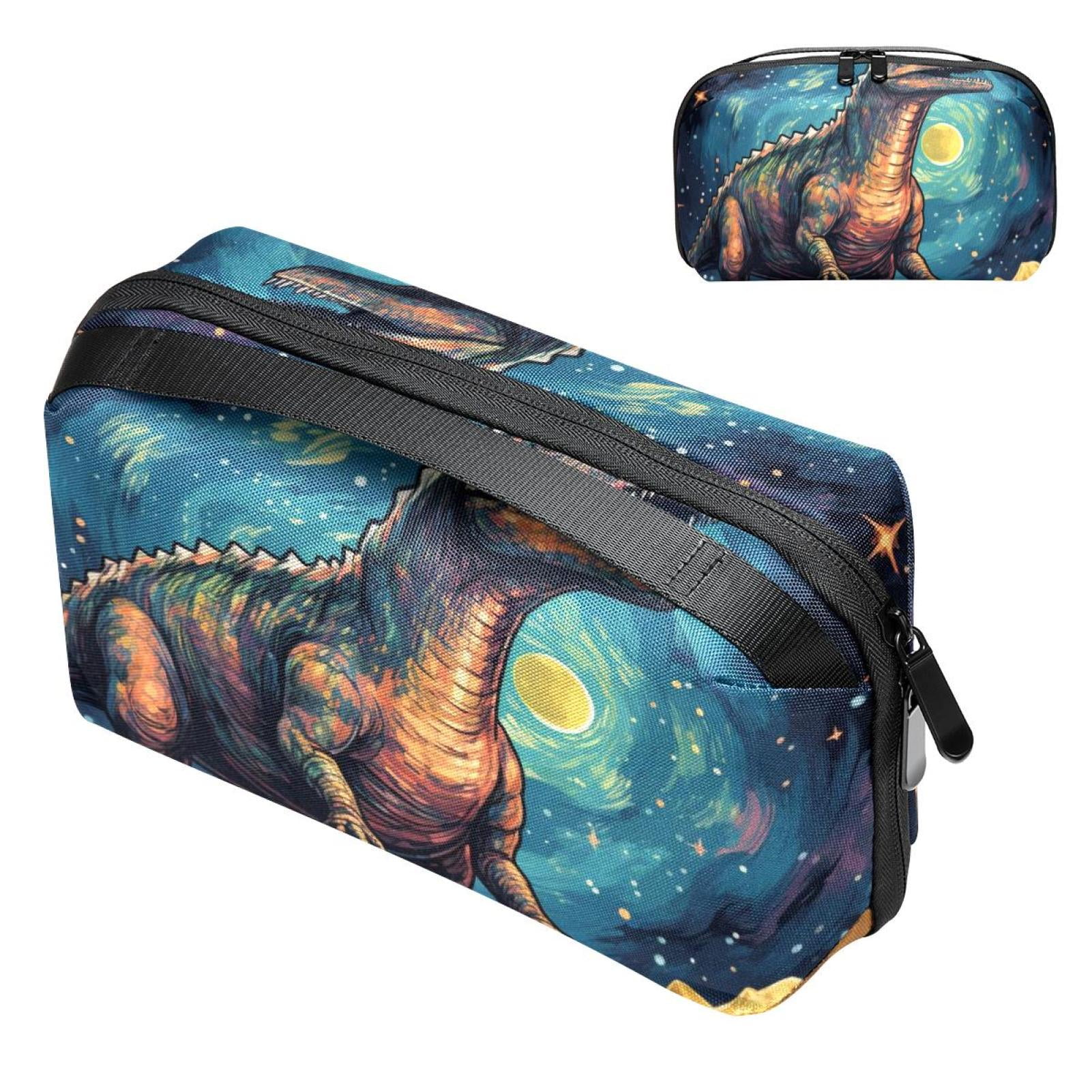 Dinosaur Electronic Organizer Travel Case, Waterproof Oxford Cloth Storage Pouch Bag, Box with ...