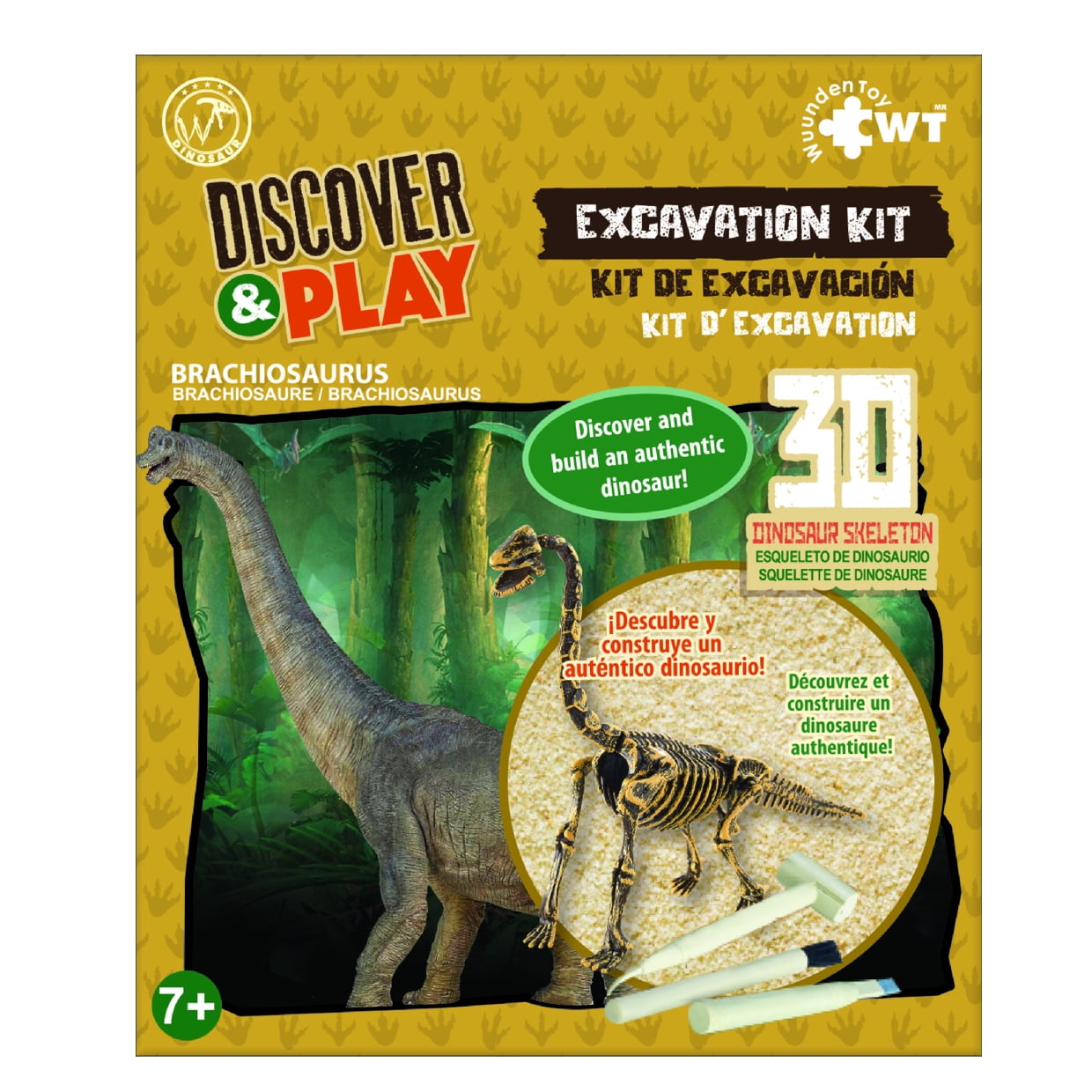 Dinosaur Excavation Kit Fossil "Brachiosaurus" by Wuundentoy - Walmart.com