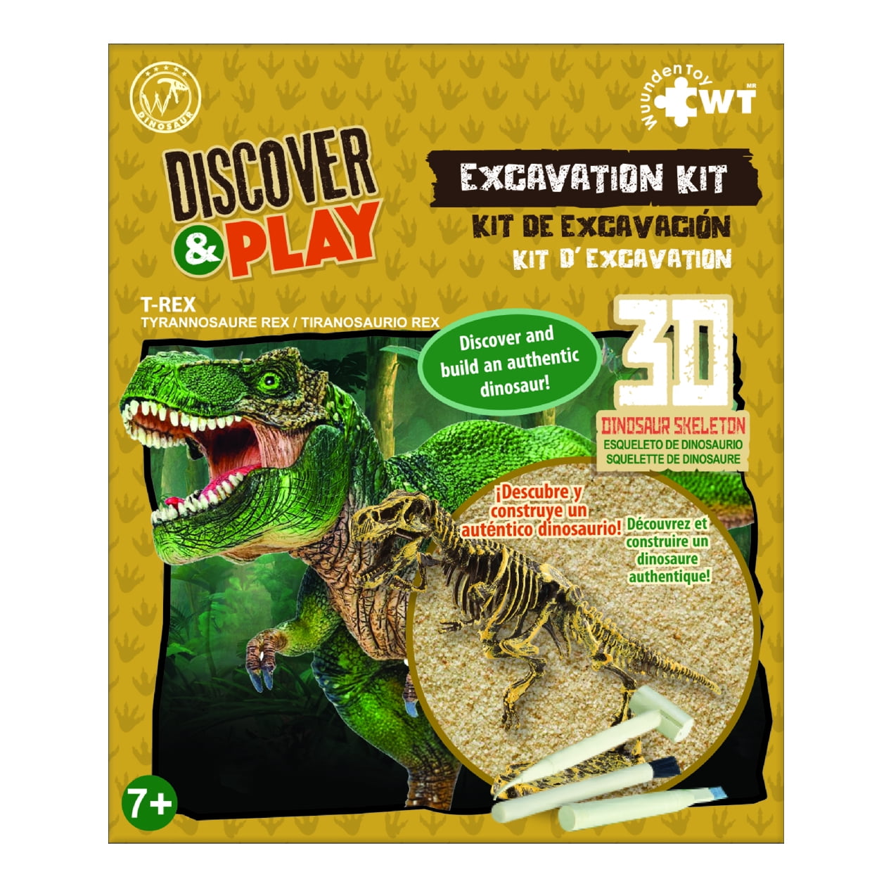 Dinosaur Excavation Kit Fossil "T-Rex" by Wuundentoy - Walmart.com