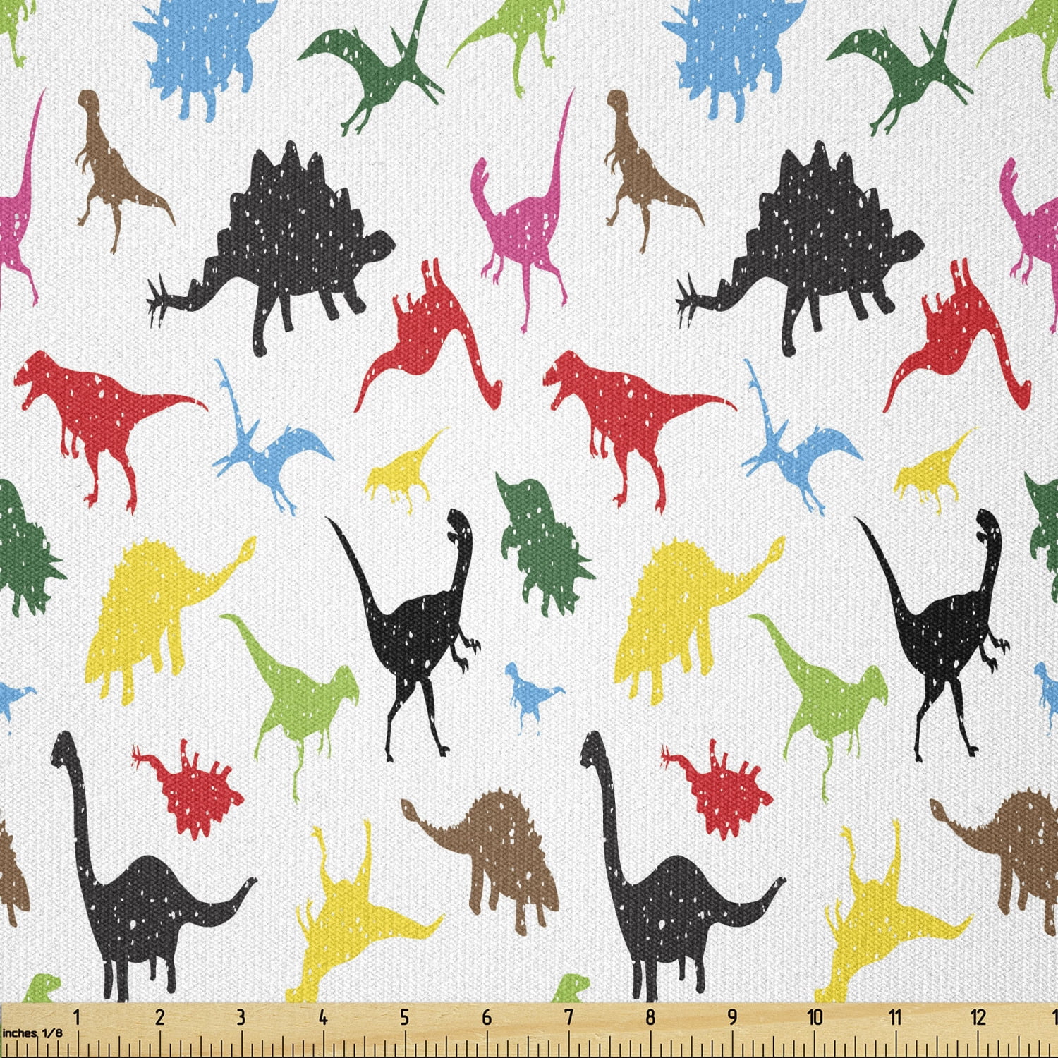 Dinosaur Fabric by The Yard, Tyrannosaurus in Various Tones Fantasy ...