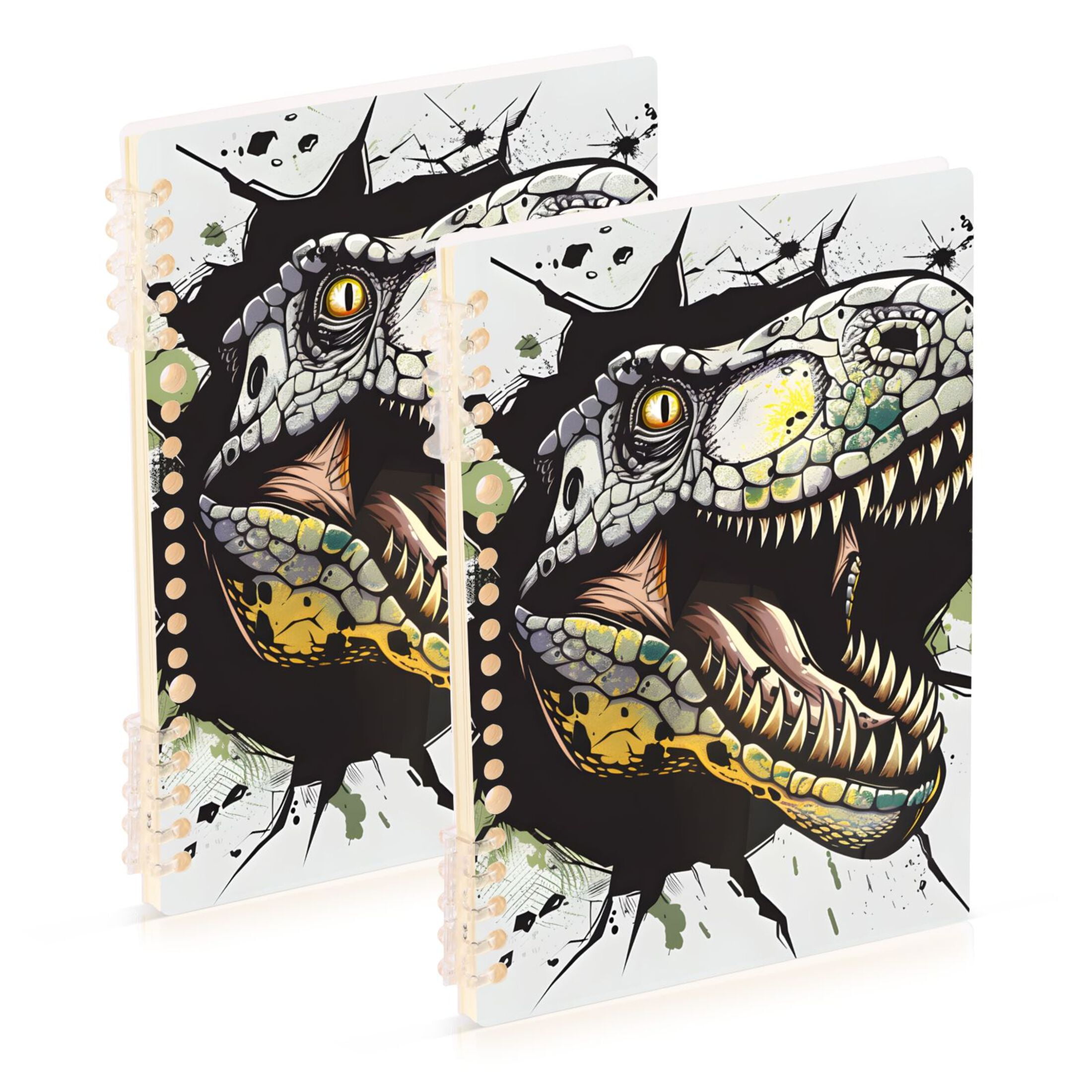 Dinosaur Face and Graffiti Ring Binder Notebook Journey Note Diary ...
