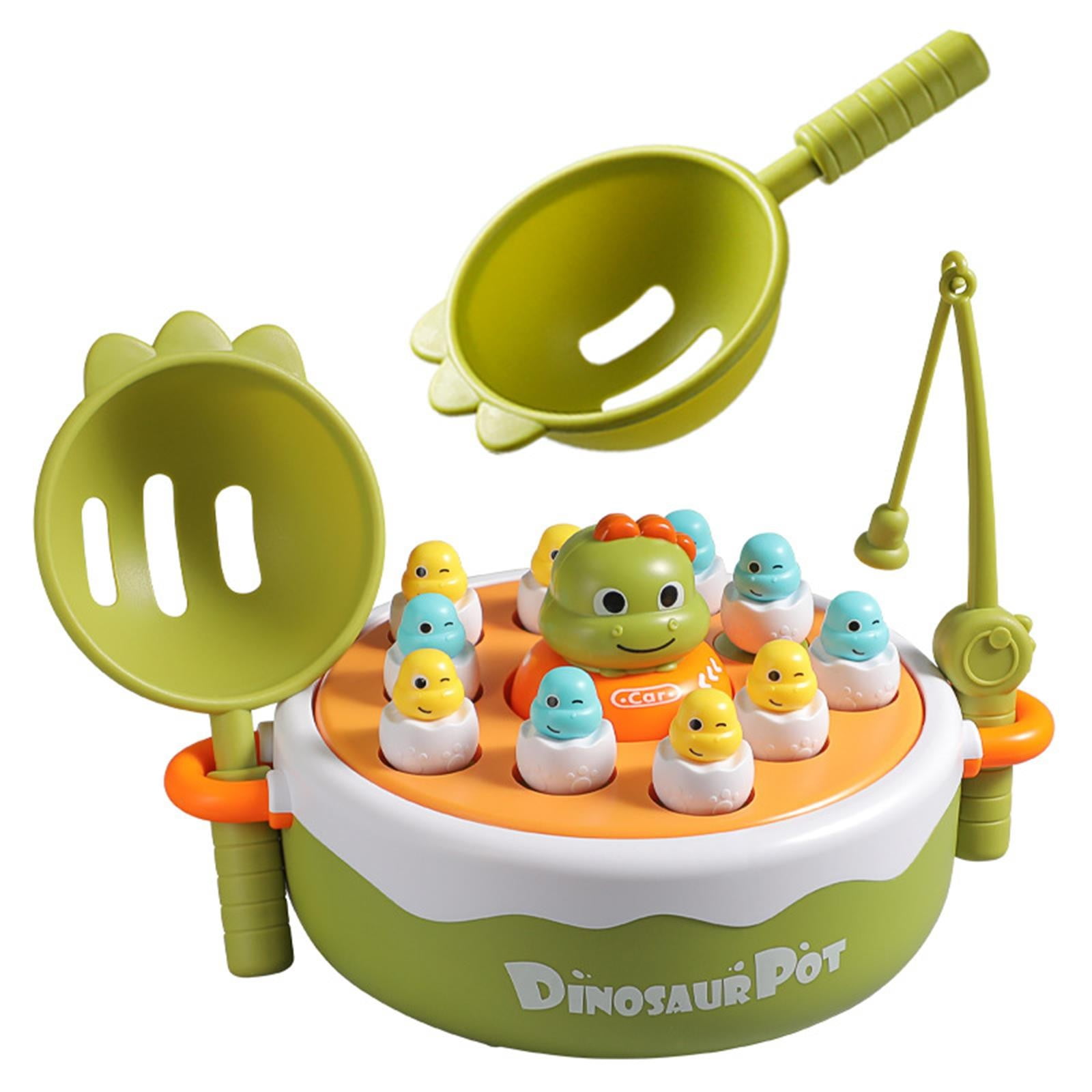Dinosaur Fishing Game Set 4 In 1 Rotating Pop-Up Board With Music ...