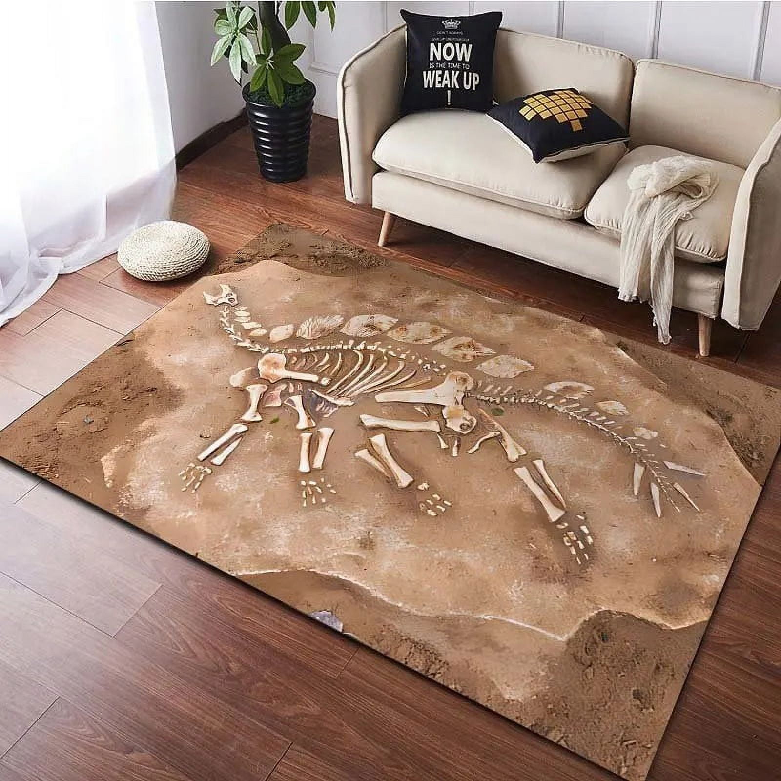 Dinosaur Fossil Pattern Rug for Bedroom Living Room Carpet for Kitchen ...
