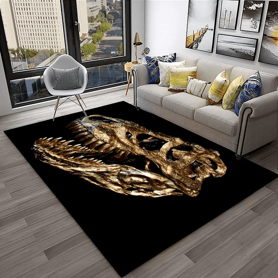 Dinosaur Fossil Pattern Rug for Bedroom Living Room Carpet for Kitchen ...