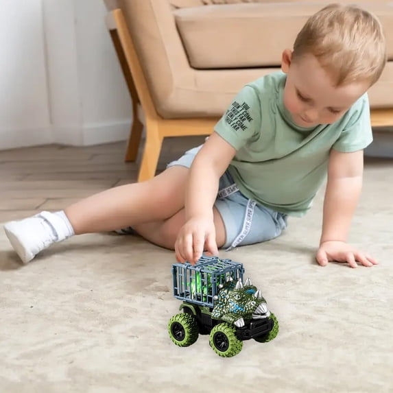 Dinosaur Friction Powered Car Toy Push And Go Vehicle For Kids Boys ...