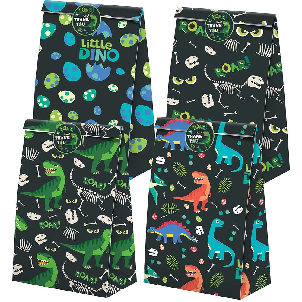 Dinosaur Goodie Bags-24 Pcs VTF5 Dinosaur Party Favors Candy Bags with ...