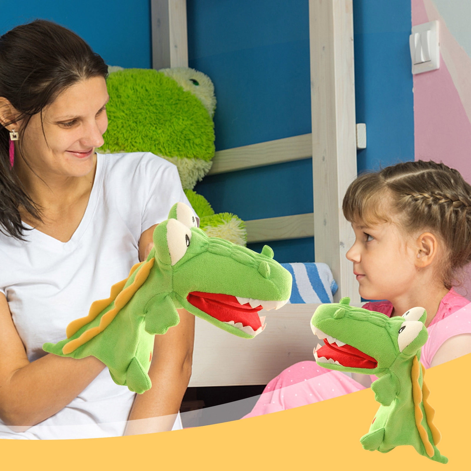 Dinosaur Hand Puppet Toy - 15in Storytelling Doll for Interactive Play ...