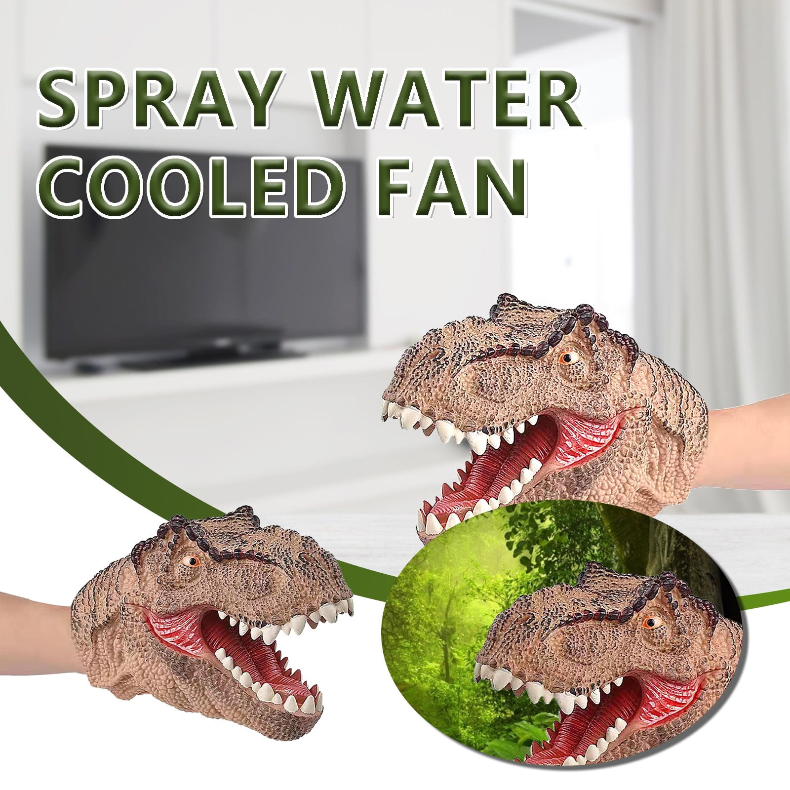 Dinosaur Hand Puppets Realistic Soft Rubber Tyrannosauruss Rexs ...