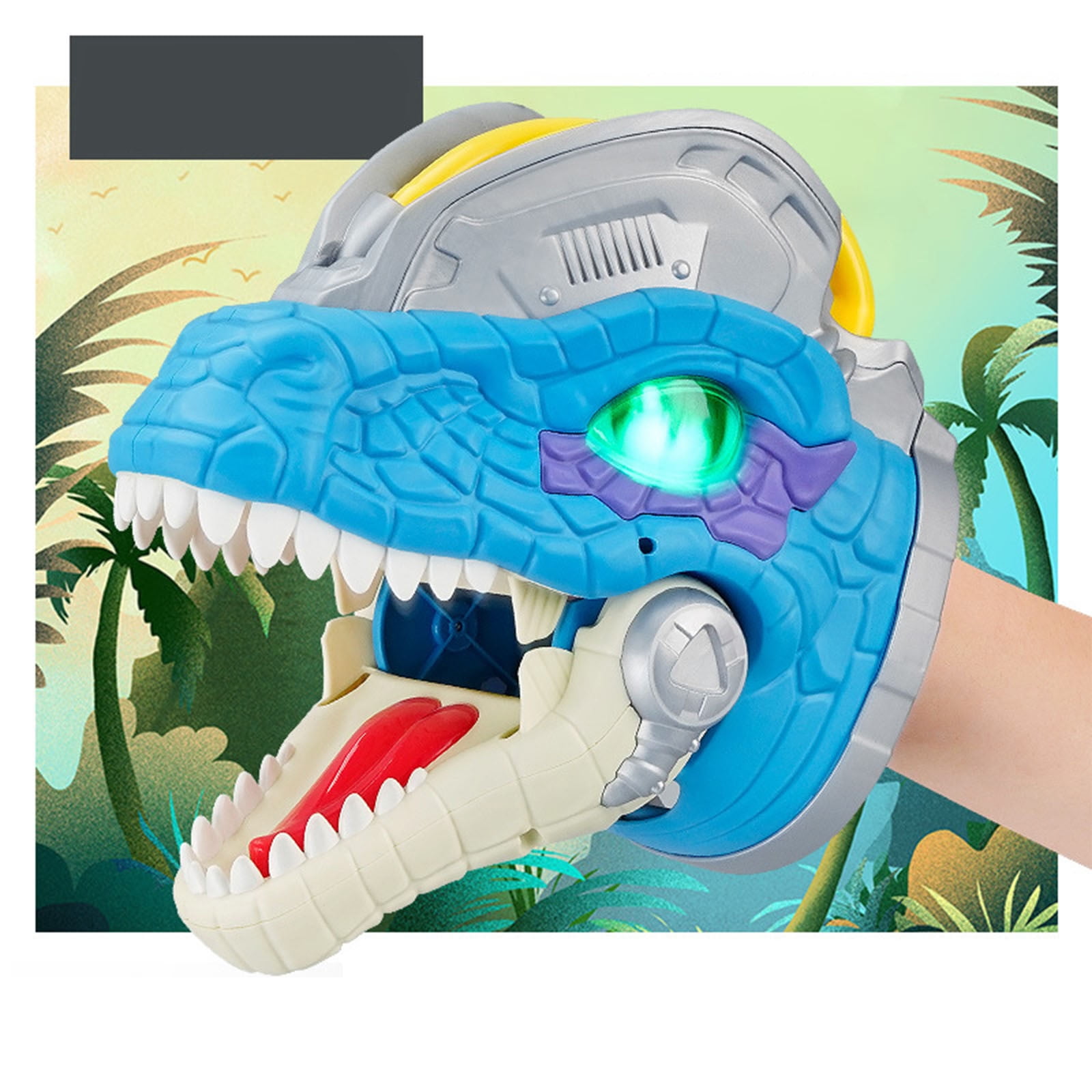 Dinosaur Hand Puppets Toys with Roaring Sound & Light, Interactive Role ...
