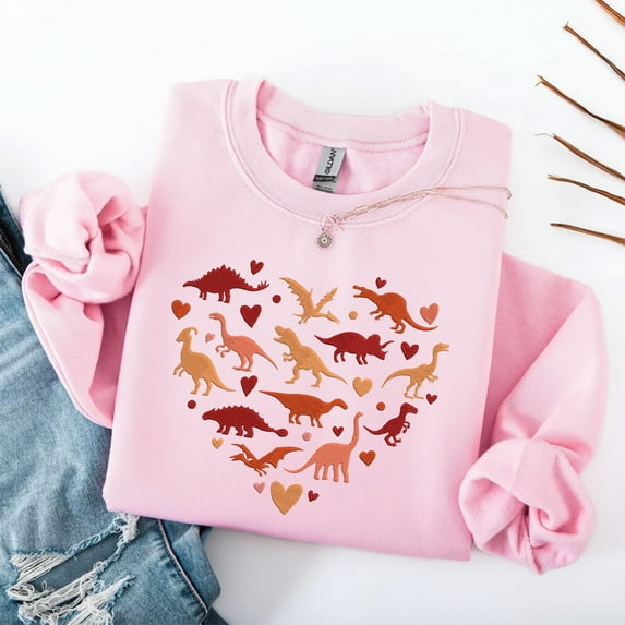 Dinosaur Heart Embroidery Design, Valentine Dinosaur Embroidery Pattern ...