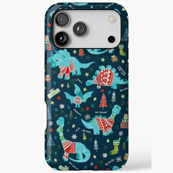 Dinosaur In Sweater Fun Art Case for iPhone 11 12 13 14 15 16 17 Pro ...