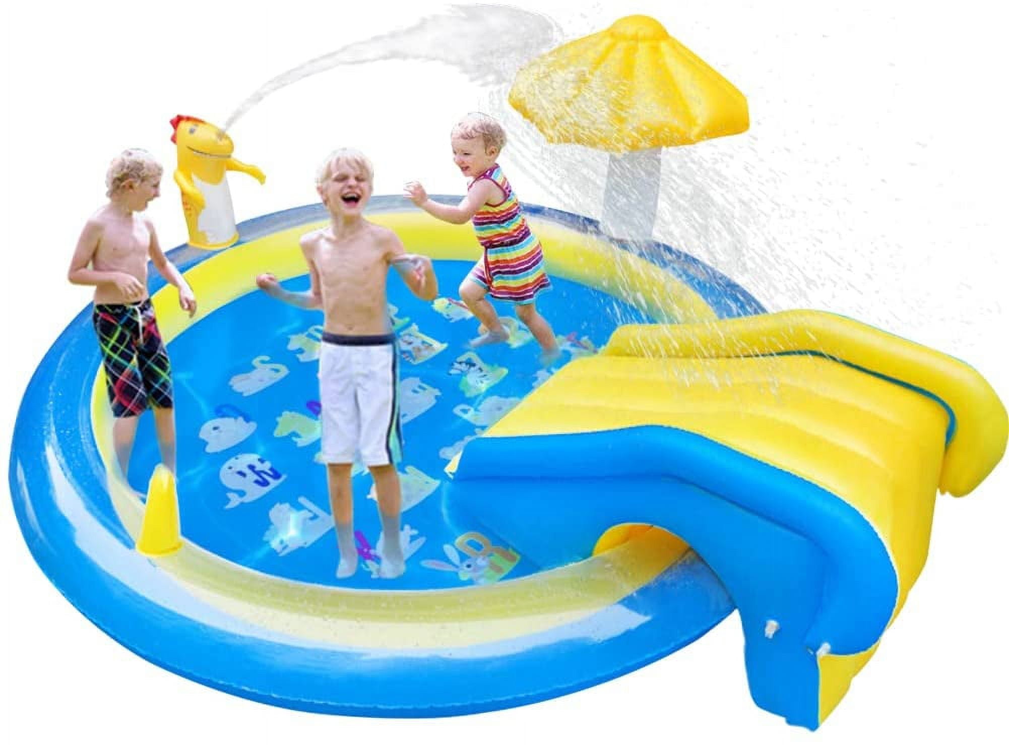 Dinosaur Inflatable Play Center, Kids Round Wading Swimming Pool with ...