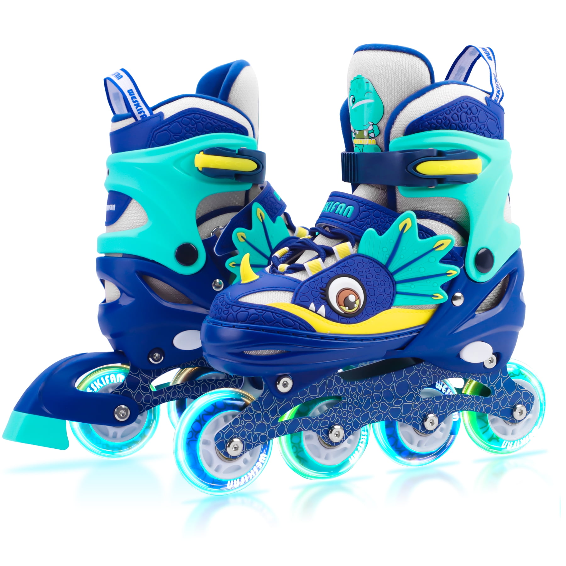Dinosaur Inline Skates for Boys Kids Toddler,Dino Roller Skates W/Light ...