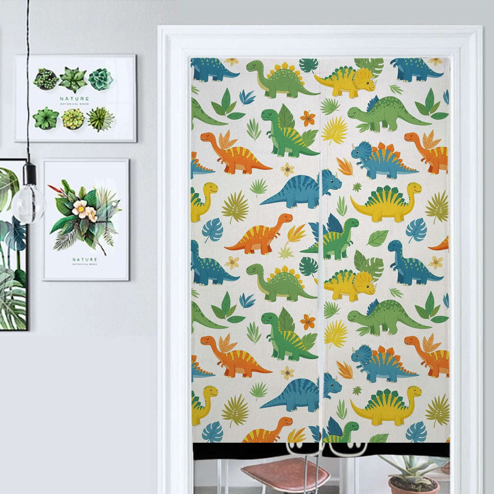 Dinosaur Jungle Pattern Door Curtain Nordic Living Room DoorCurtain ...