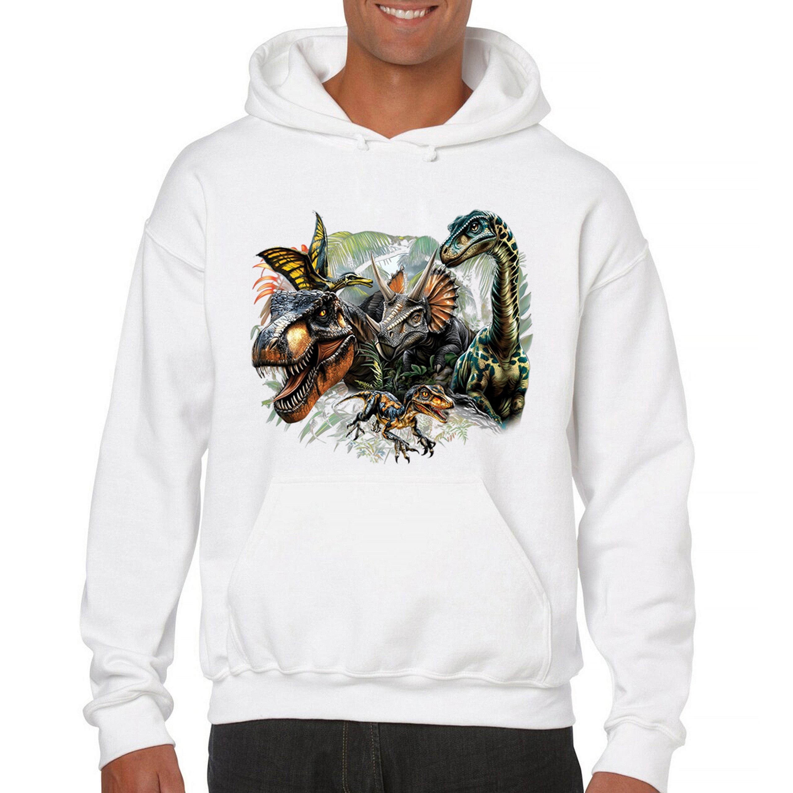 Dinosaur Jungle Sweatshirt T-Rex Triceratops Raptor Brachiosaurus ...