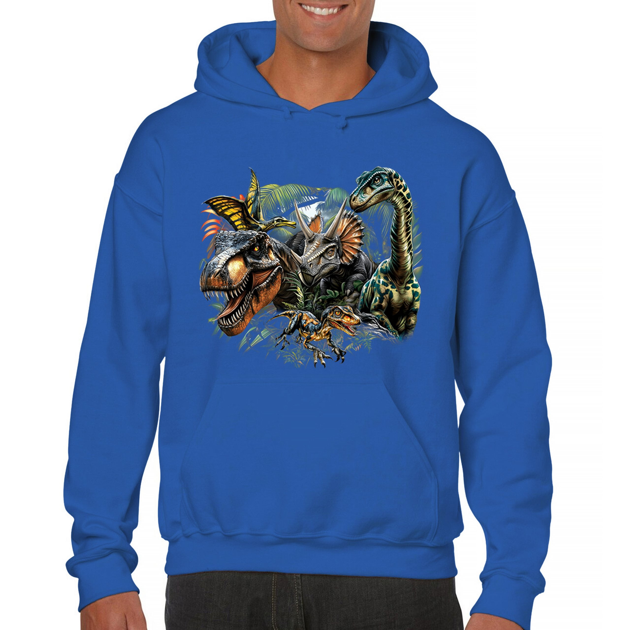Dinosaur Jungle Sweatshirt T-Rex Triceratops Raptor Brachiosaurus ...